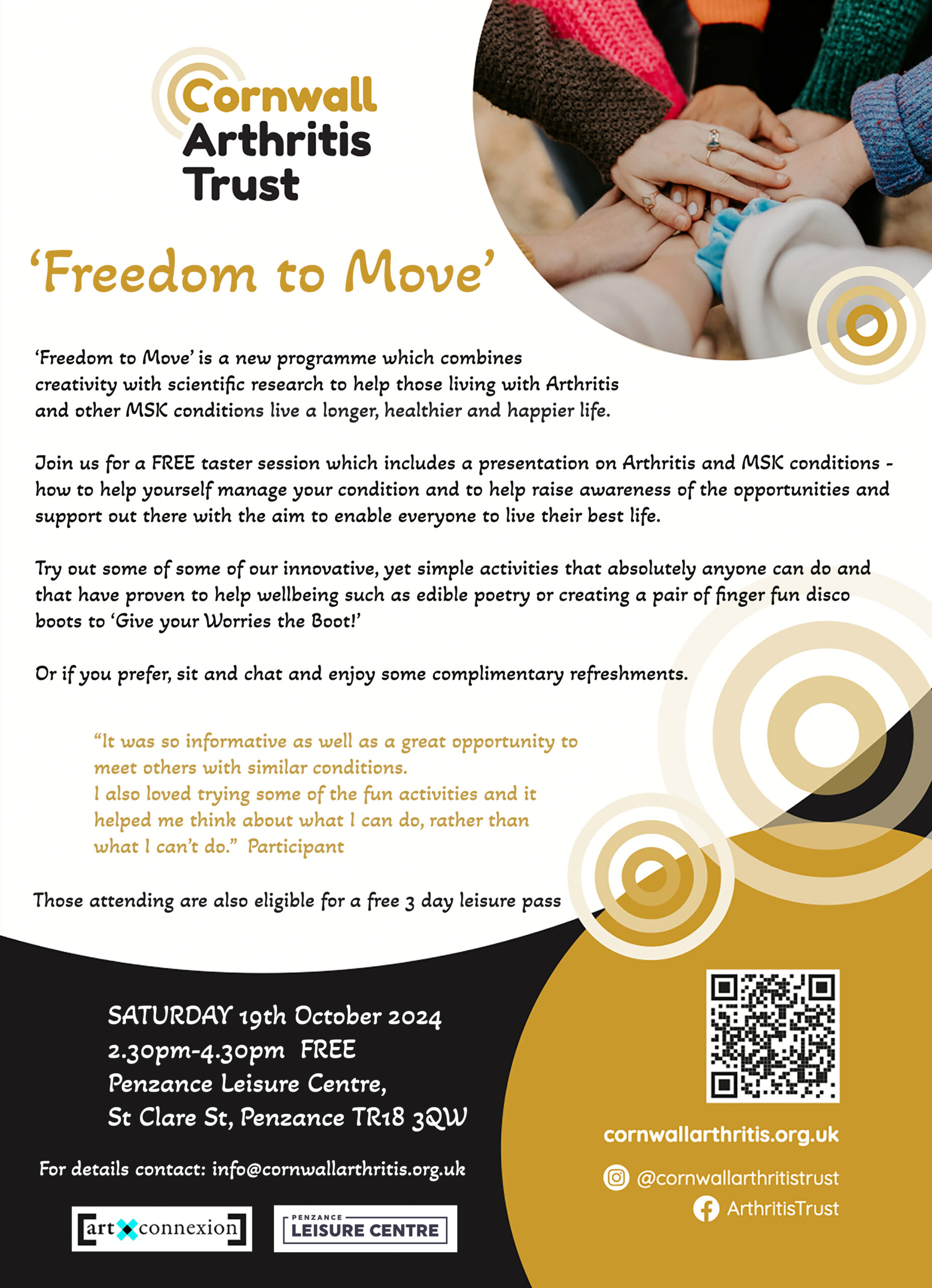 Freedom to Move Event - Cornwall Arthritis Trust